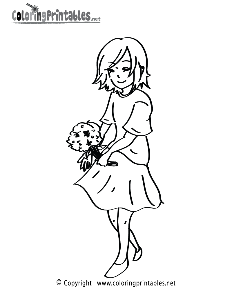 Girl Flowers Coloring Page A Free Girls Coloring Printable