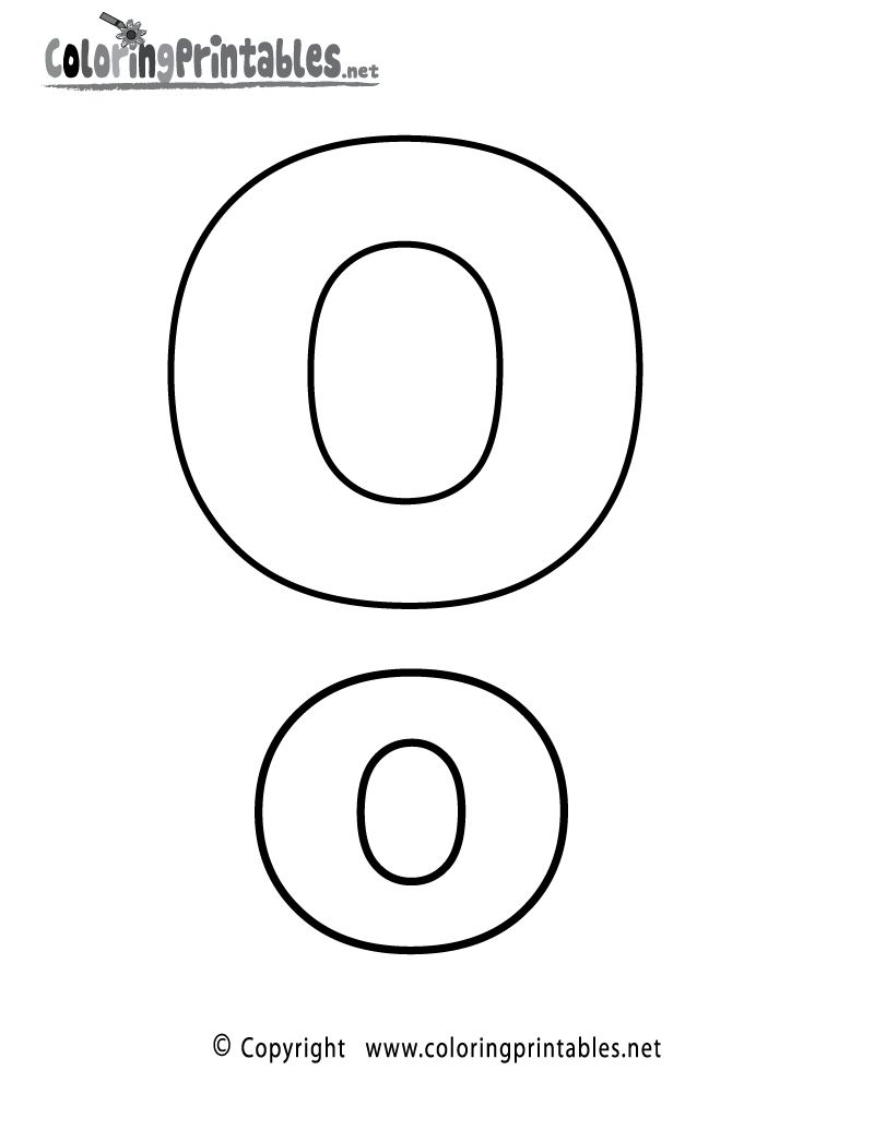 Alphabet Letter O Coloring Page A Free English Coloring Printable