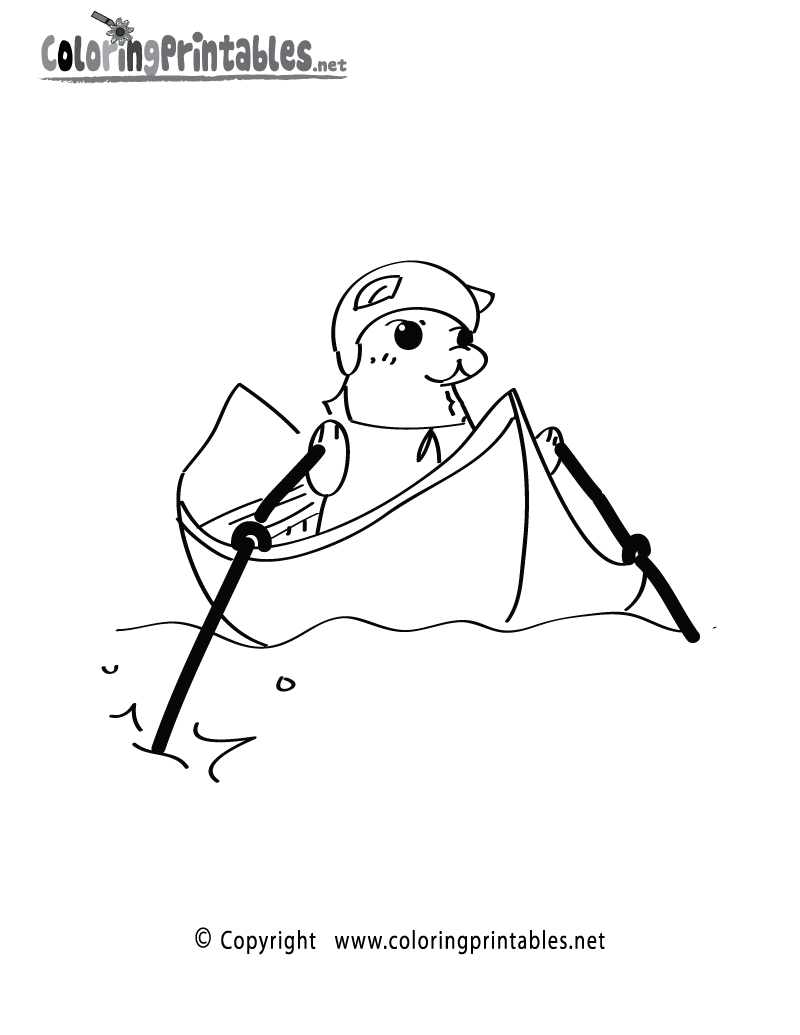 Canoeing Coloring Page - A Free Sports Coloring Printable Canoeing Coloring Page - A Free Sports Coloring Printable